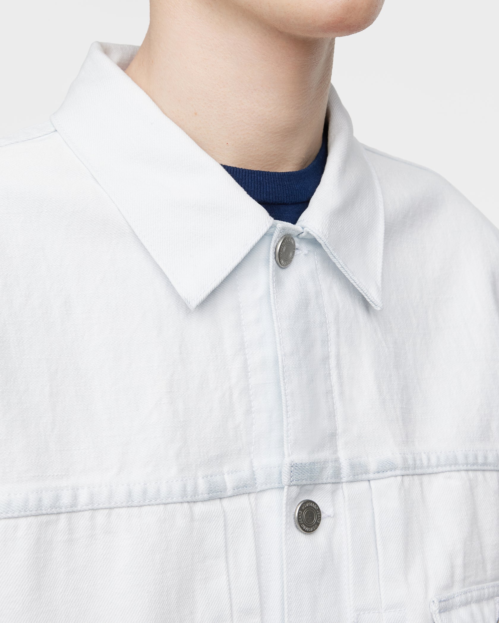 #001 DENIM JACKET - HIGH FADE BLUE – MOMOTARO JEANS